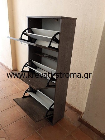 Παπουτσοθήκη ξύλινη πτυσσόμενη στενή για πίσω από πόρτες σε διάφορες ...