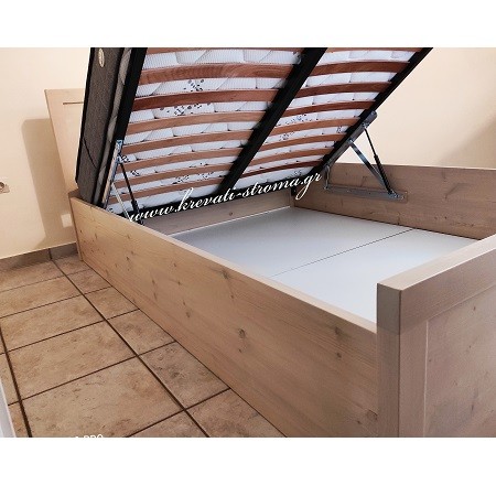 Κρεβάτι για στρώμα διπλό 160x200 μασίφ ξύλο πεύκο βάση κρεβατιού με ...